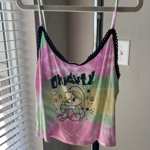 omighty | Tops | Omighty Tie Dye Tank With Stickers | Poshmark